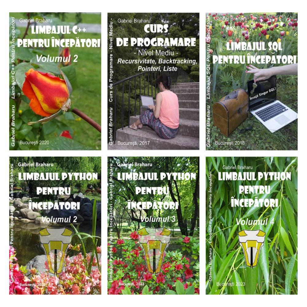 Set de 6 Carti Programare Incepatori (175), Gabriel Braharu, Colectia "Invata programare singur ...