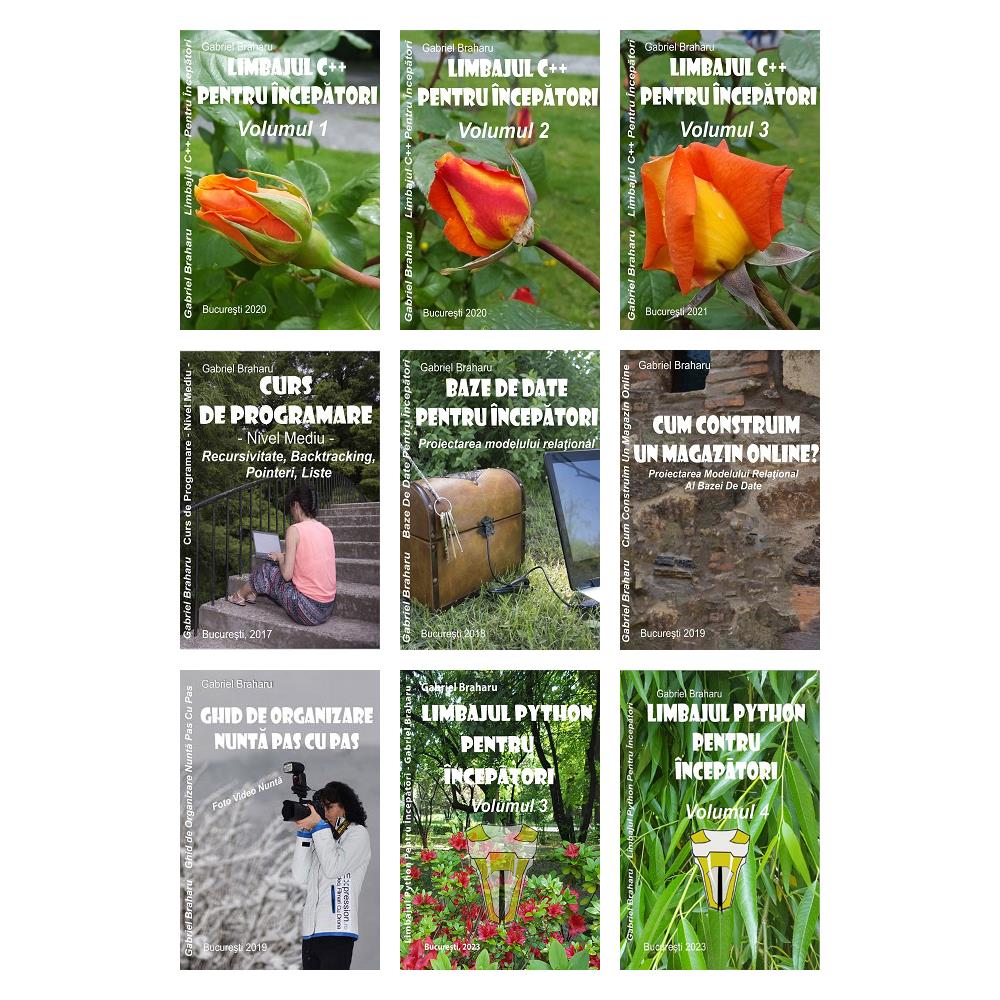 Set de 8 plus 1 Carti Programare Incepatori (141), Gabriel Braharu ...