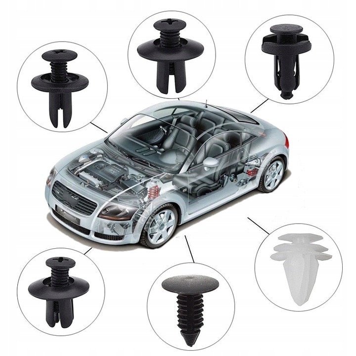Set 635 clipsuri/ cleme auto de fixare, 16 dimensiuni, universale ...