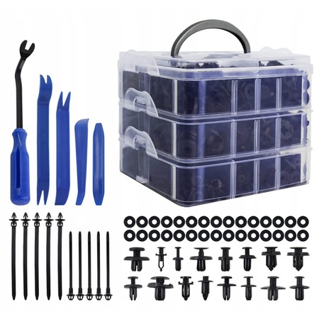 Set 635 clipsuri/ cleme auto de fixare, 16 dimensiuni, universale ...