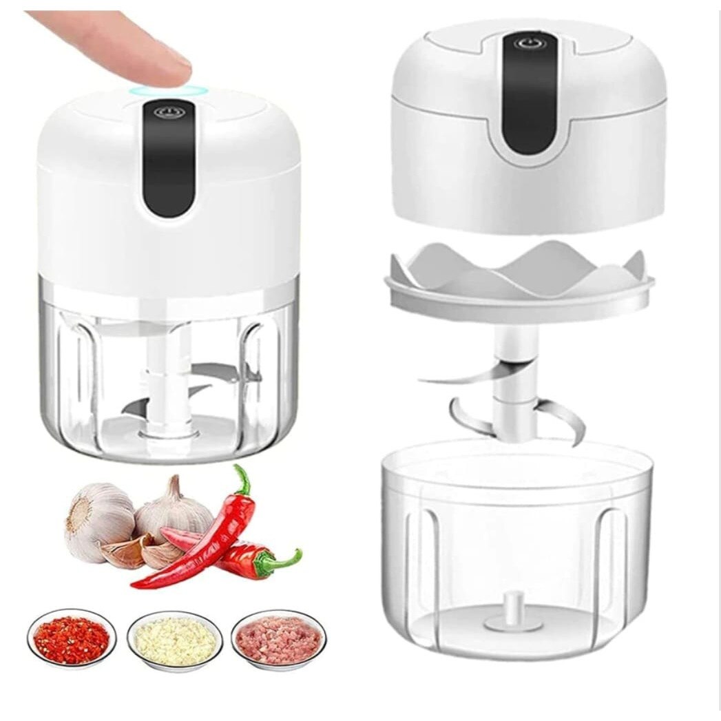 Mini tocator electric, capacitate 250 ML, 800 MP, Alb - eMAG.ro