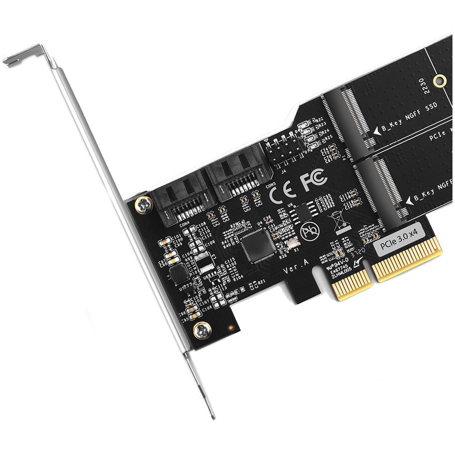 Adaptor PCIE la 2 x SATA 6G + 2 x SATA M.2 - eMAG.ro