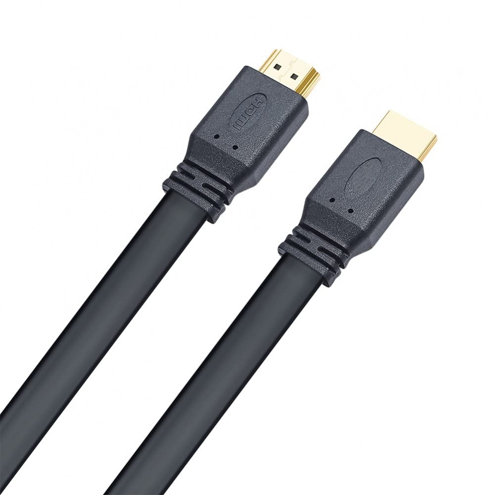 Cablu HDMI, plat, tata-tata, 4K @ 60Hz, High Speed, Ethernet, aurit, 0. ...