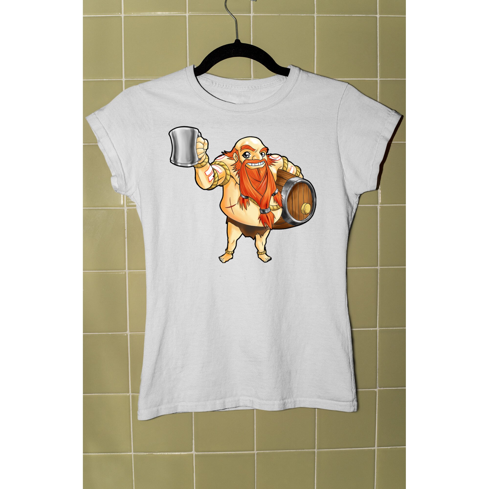 Tricou pentru dama personalizat, Alb, Gragas, cartoon fan art, XL - eMAG.ro