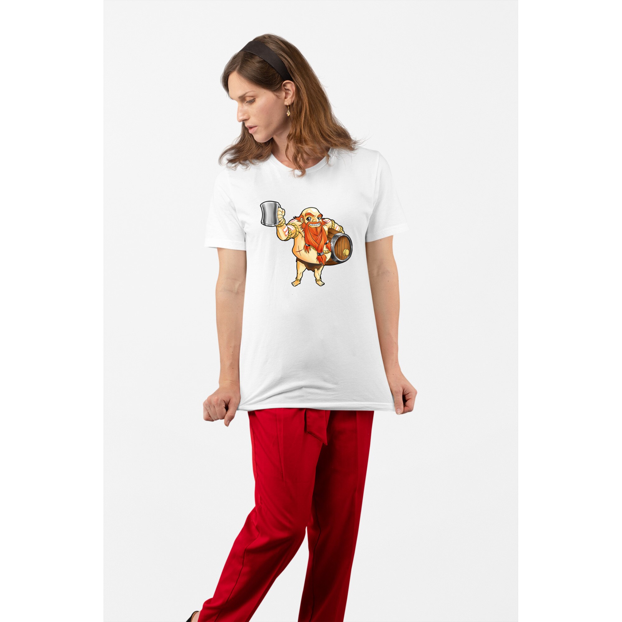 Tricou pentru dama personalizat, Alb, Gragas, cartoon fan art, XL - eMAG.ro