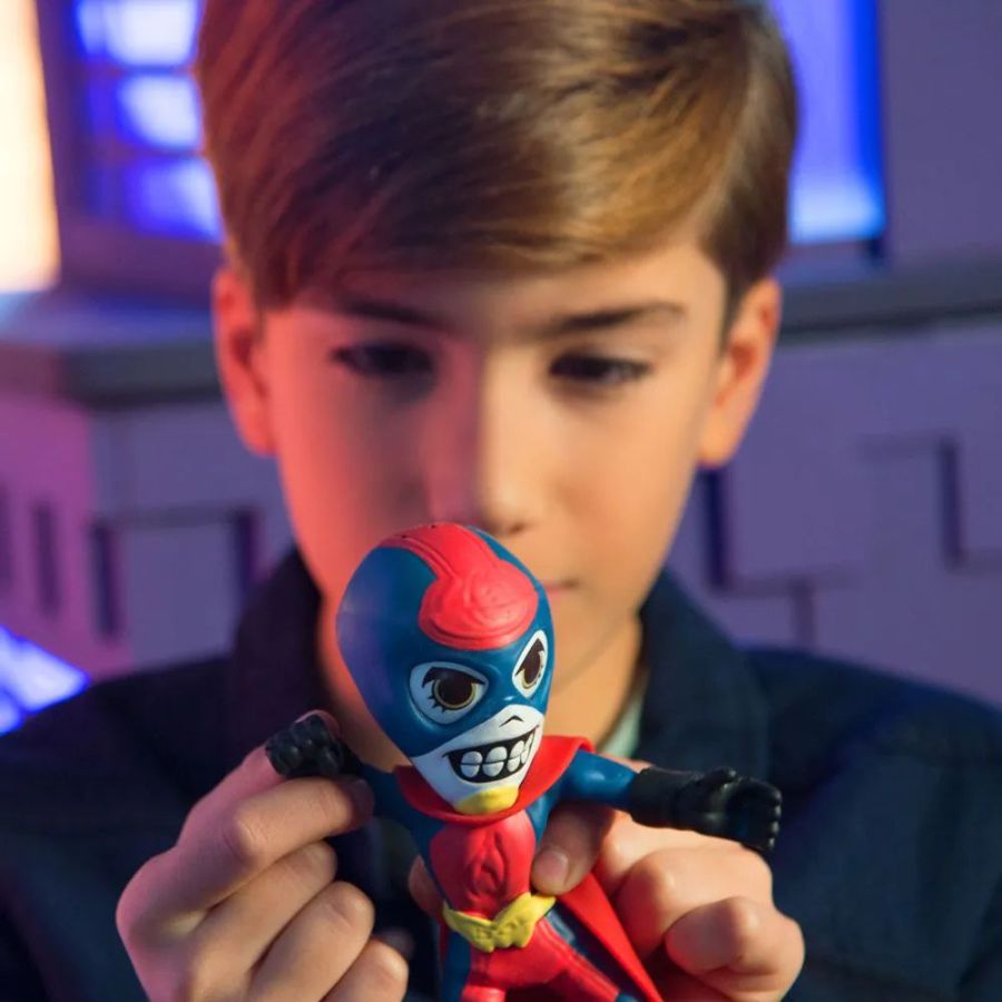 Figurina elastica cu sunete Super Masked Hero Pepper Man 13 cm - eMAG.ro