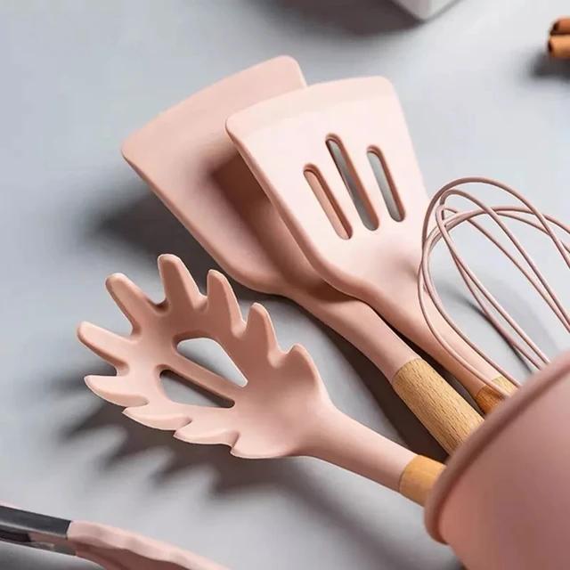 Set cutite otel inoxidabil si ustensile de bucatarie in suport cu ...