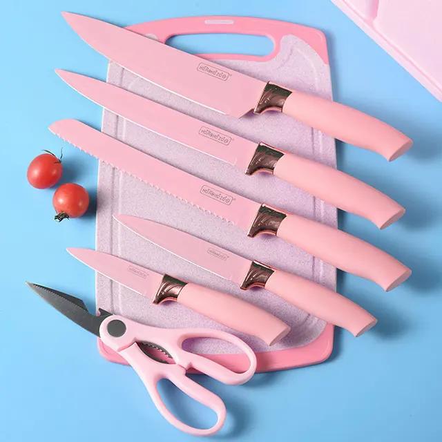 Set cutite otel inoxidabil si ustensile de bucatarie in suport cu ...