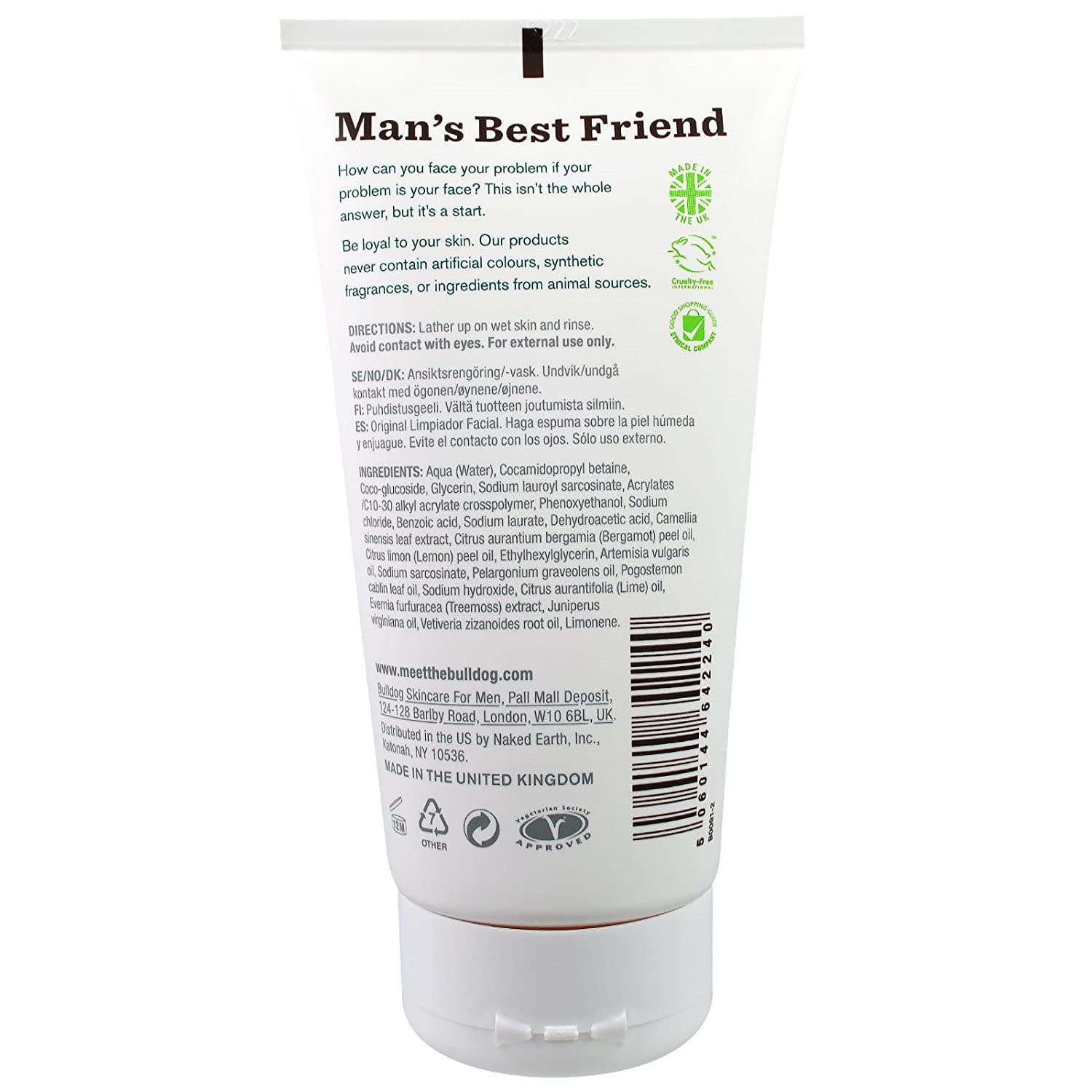 Gel facial de curatare, ingrijire si hidratare Bulldog pentru barbati ...