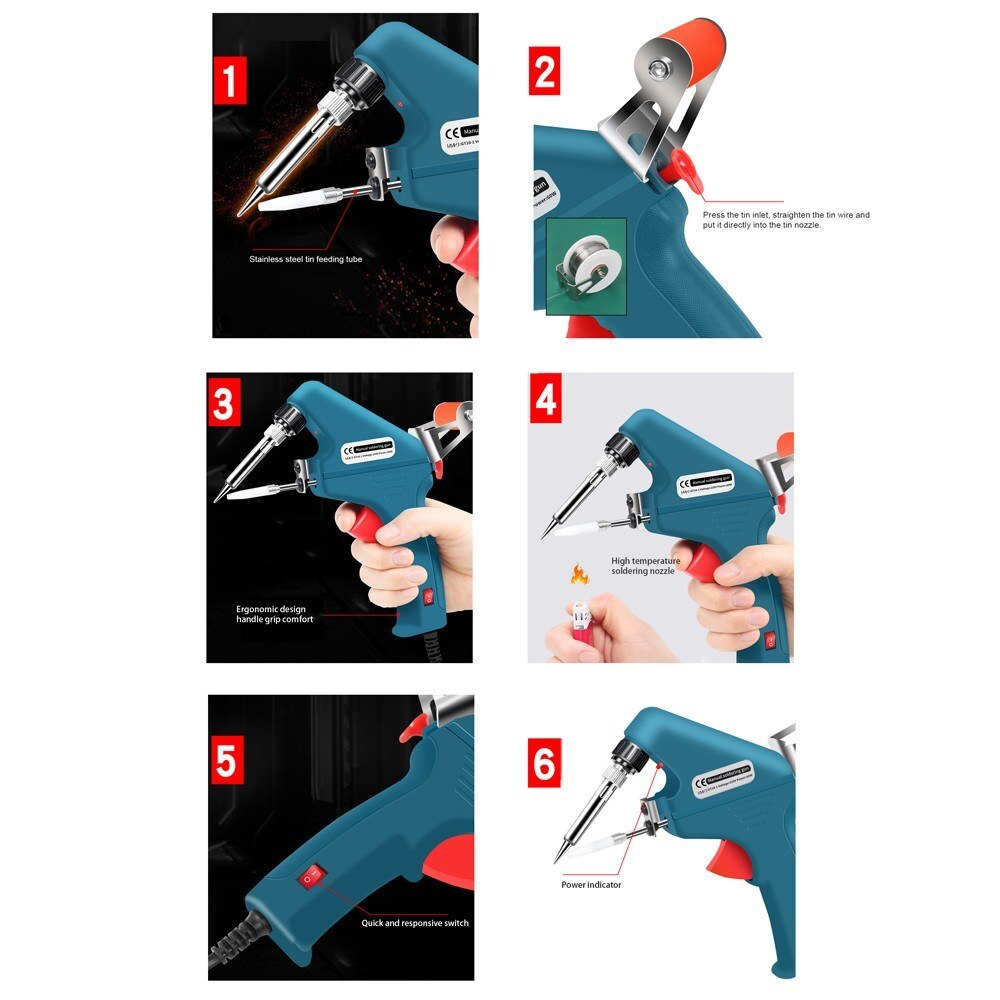 Aparat de sudura in puncte portabil, Alimentare automata cu staniu, 60W ...