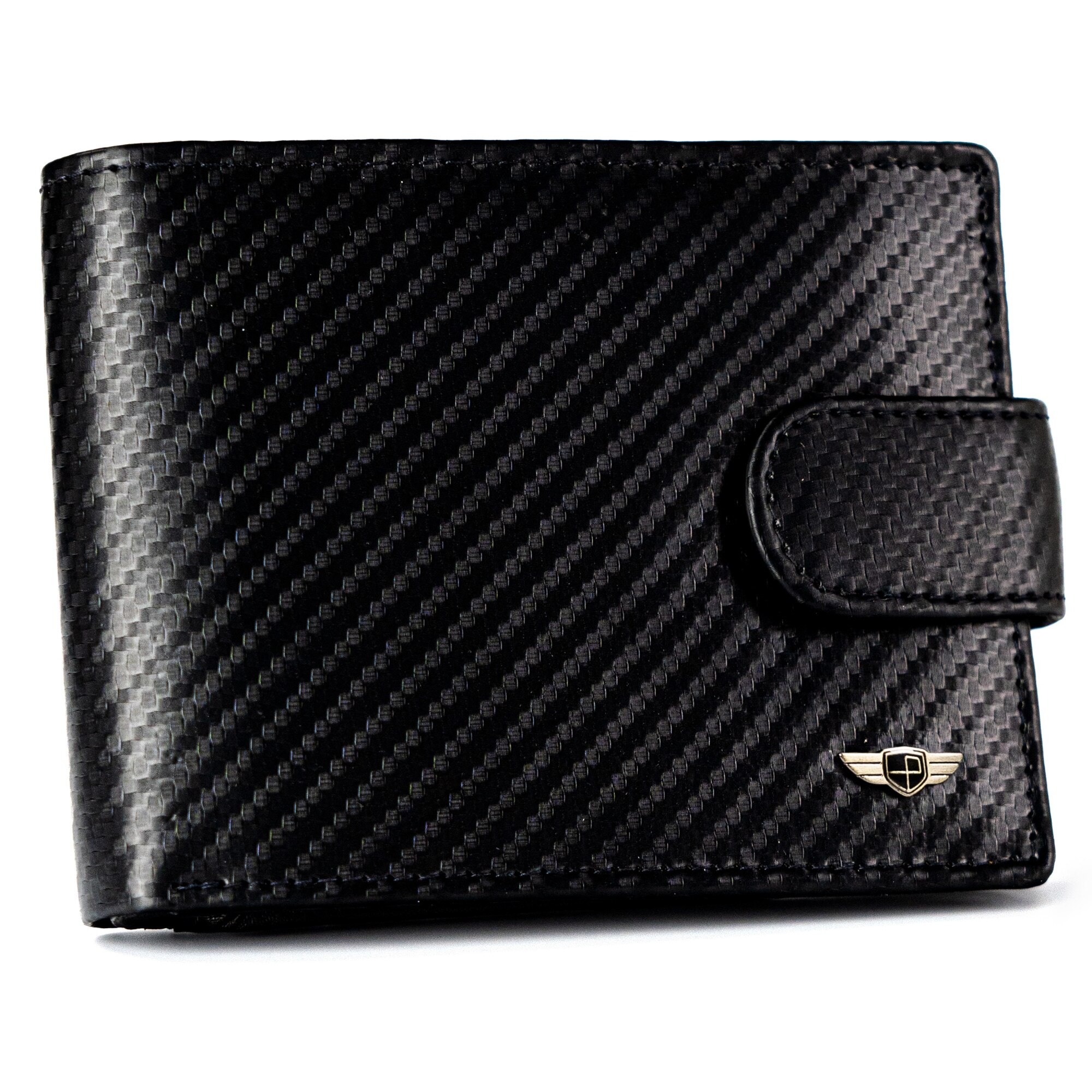 Portofel barbati Peterson, Piele naturala, 10x12.5x2.5 cm, Negru - eMAG.ro