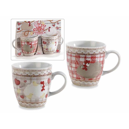 Set 2 cani portelan Country Life 5.5x6 cm, 80 ml - eMAG.ro