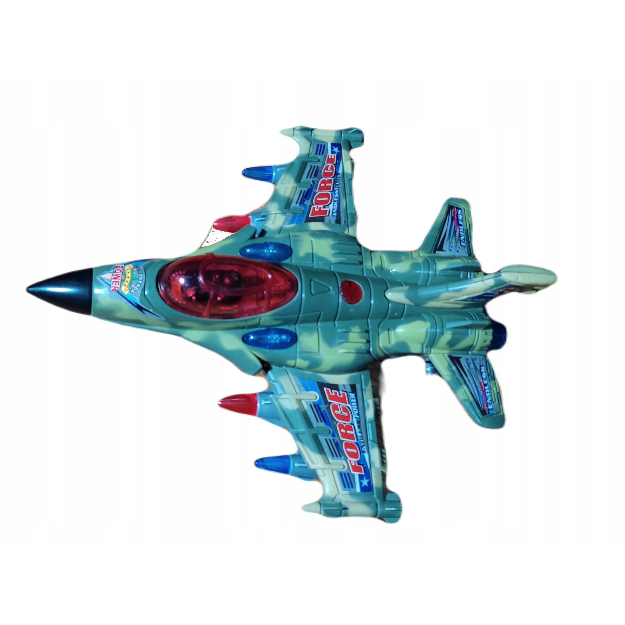 Avion de jucarie, LED, Plastic, 3ani+, Albastru/Verde - eMAG.ro