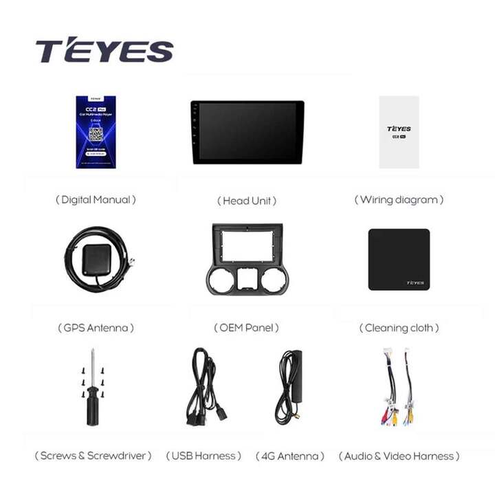 Специализирана навигация Jeep Wrangler 3 2010-, Teyes CC3, 128GB ROM ...