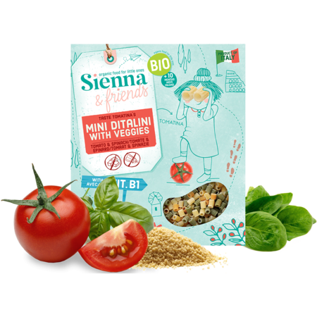 Paste Copii Sienna & Friends - Mini-Ditalini Cu Legume Bio, 350g, de la ...