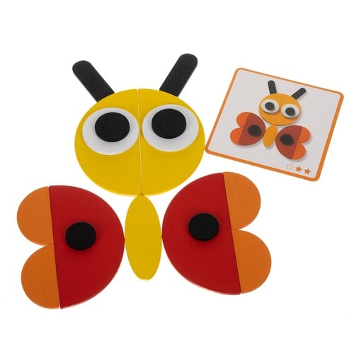 Joc Puzzle de Indemanare, Forma de Insecte cu piese din Lemn, 20 de ...