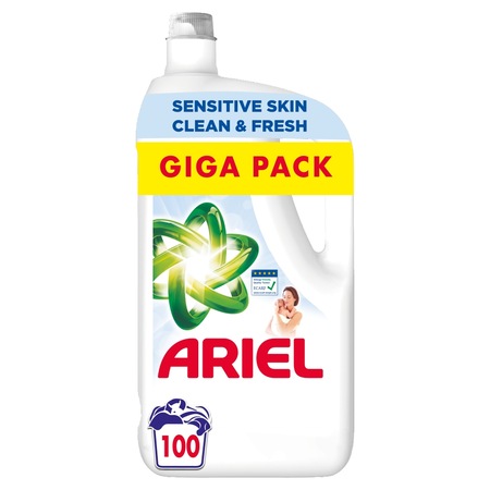 Ariel Sensitive Skin Clean & Fresh folyékony mosószer, 100 mosáshoz, 5L ...