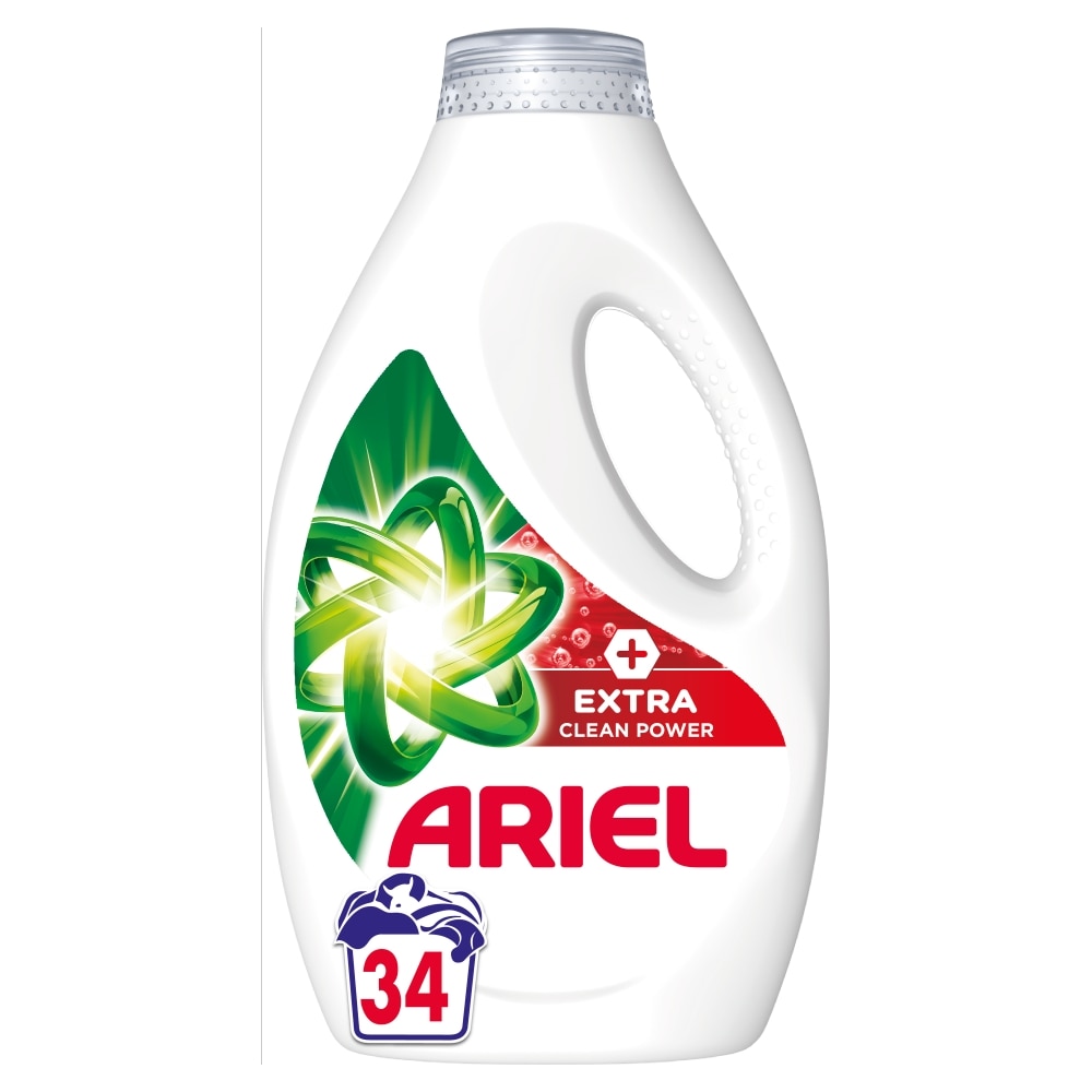 Течен препарат Ariel +Extra Clean Power, за 34 пранета, 1.7л - eMAG.bg
