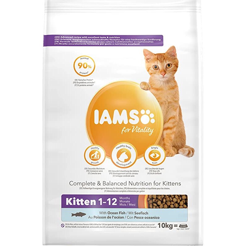 Hrana uscata pentru pisici IAMS Vitality Kitten cu Peste Oceanic 10 kg ...