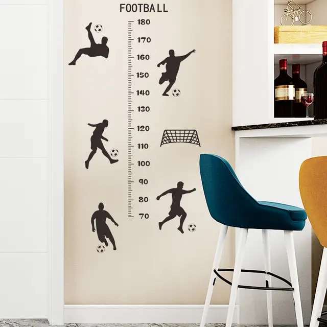 Sticker autocolant metru masurare inaltime copii, Fotbal, Epic Concept ...