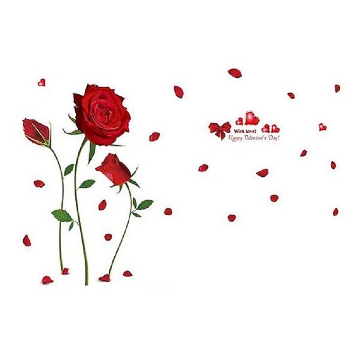 Luxer Red Roses dekoratív matrica, Red Roses matrica, 230x155 cm - eMAG.hu