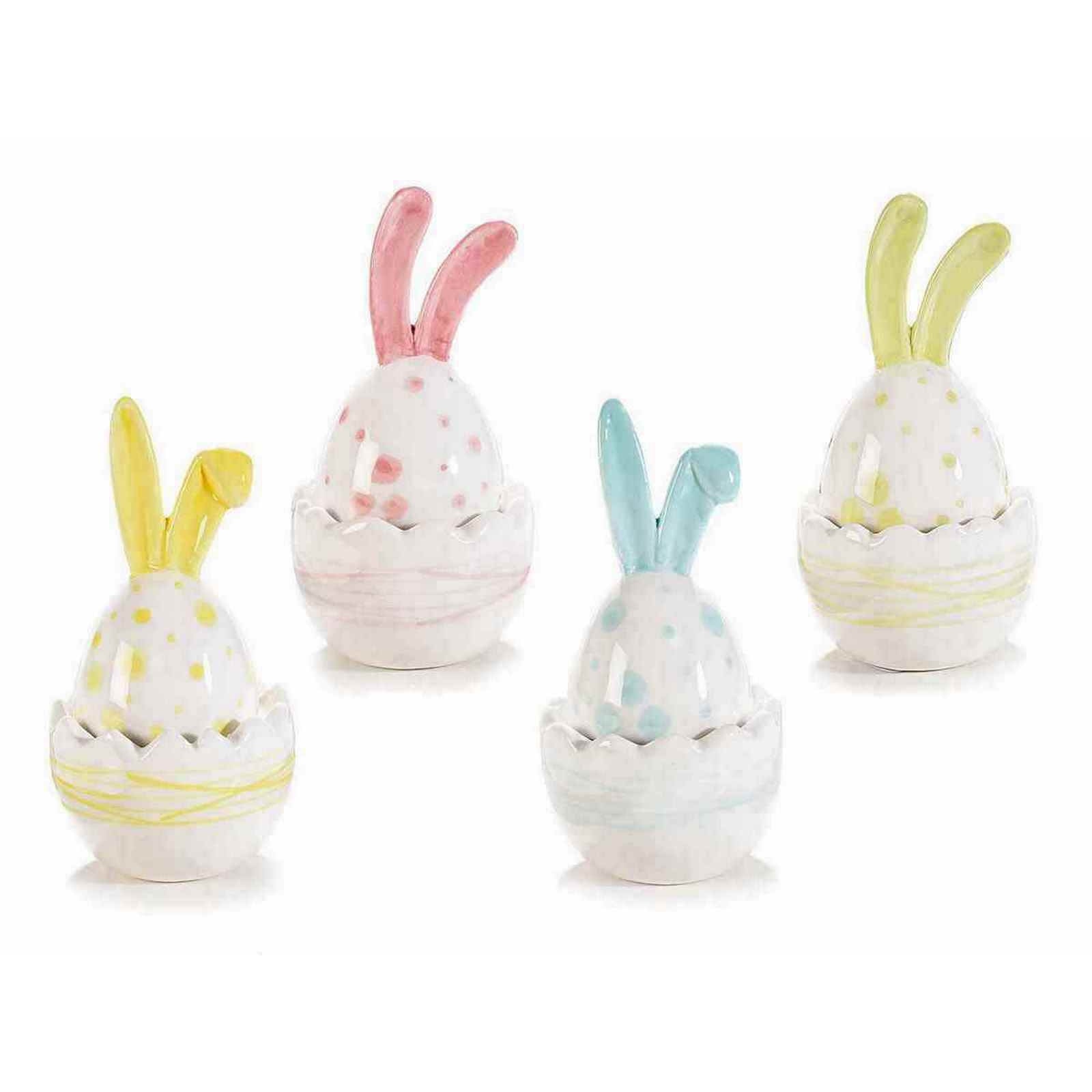 Set 4 oua decorative din ceramica 7x12 cm - eMAG.ro