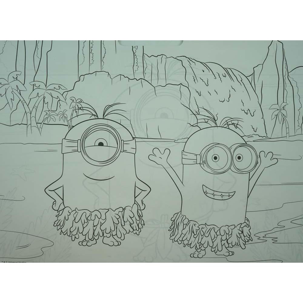 Set pictura Minions, 39 de Planse de colorat, Stickere reutilizabile si ...