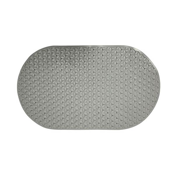 Covor antiderapant cada, Frandis, 69 x 39 cm, gri, material PVC si ...