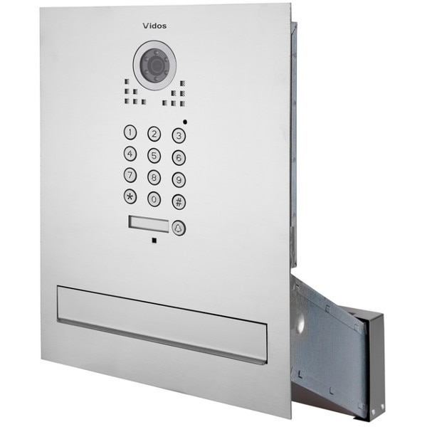 Cutie postala cu videointerfon, VIDOS, Inox, Alb - eMAG.ro