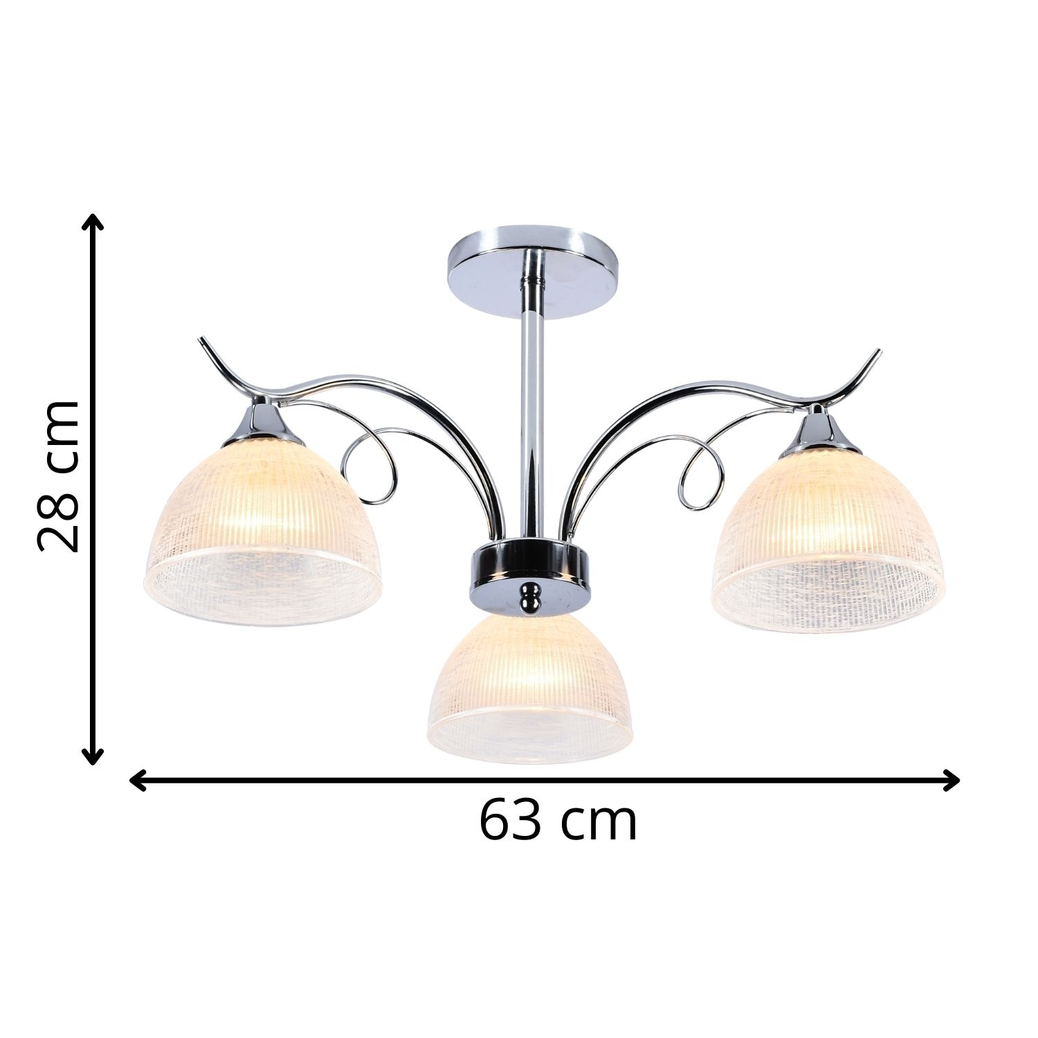 Lustra, Lampex, Odys 3 clasic argintiu pentru camera de zi - eMAG.ro