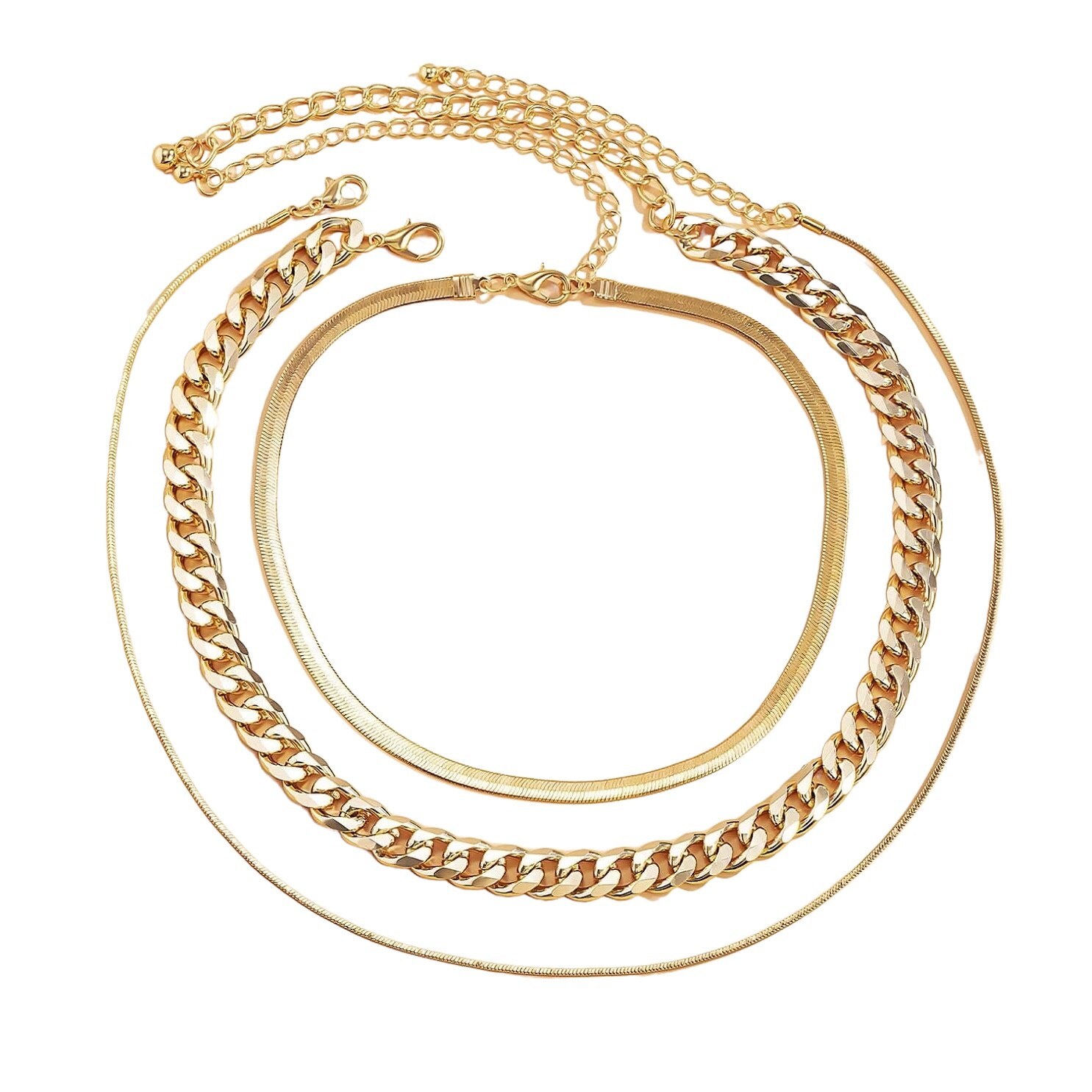 Set de 3 coliere minimaliste la baza gatului, culoarea auriu - eMAG.ro