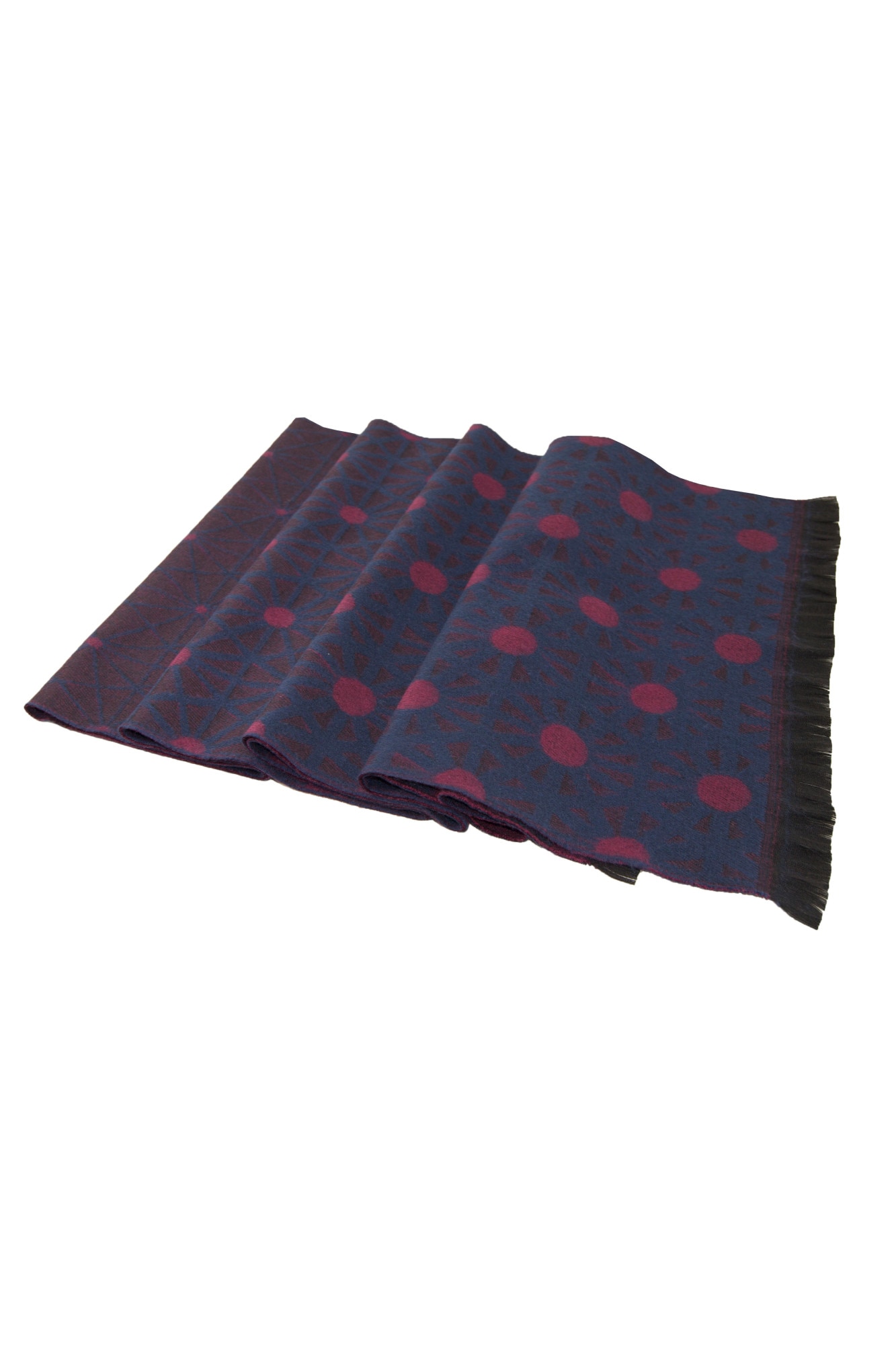 Fular elegante barbati din viscoza, Newtone, F06, Albastru marin si ...
