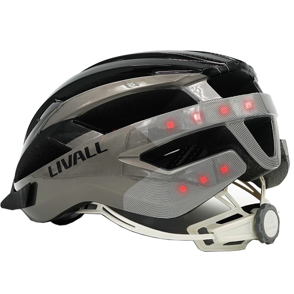 LIVALL Casca Bike Inteligenta Negru Gri Cu Microfon, Alerta SOS Si Led ...