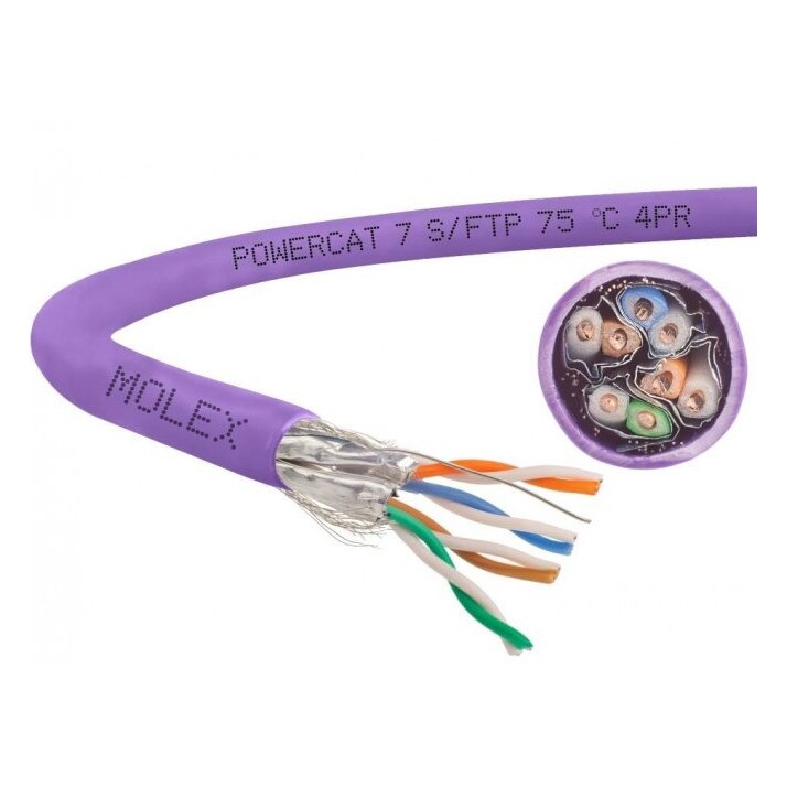 Cablu profesional S/FTP cat.7, manta LSZH, Euroclass Dca-s1a, d1, a1 ...