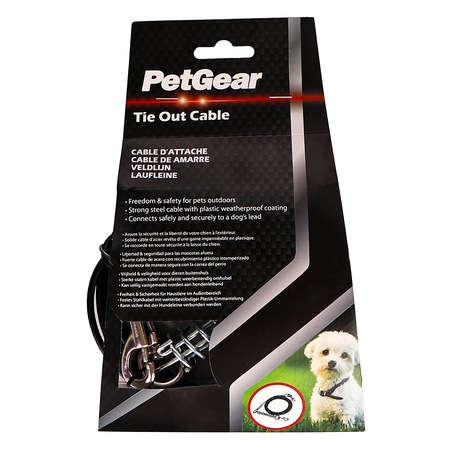 Cablu lesa caini PetGear, HappyPet, Inox/Plastic, 4.7 m, Negru - eMAG.ro