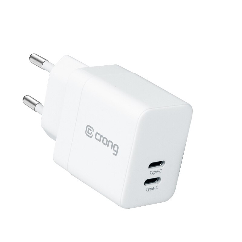 Incarcator De Retea Crong 35w 3 0 2x Usb C Alb Emag Ro