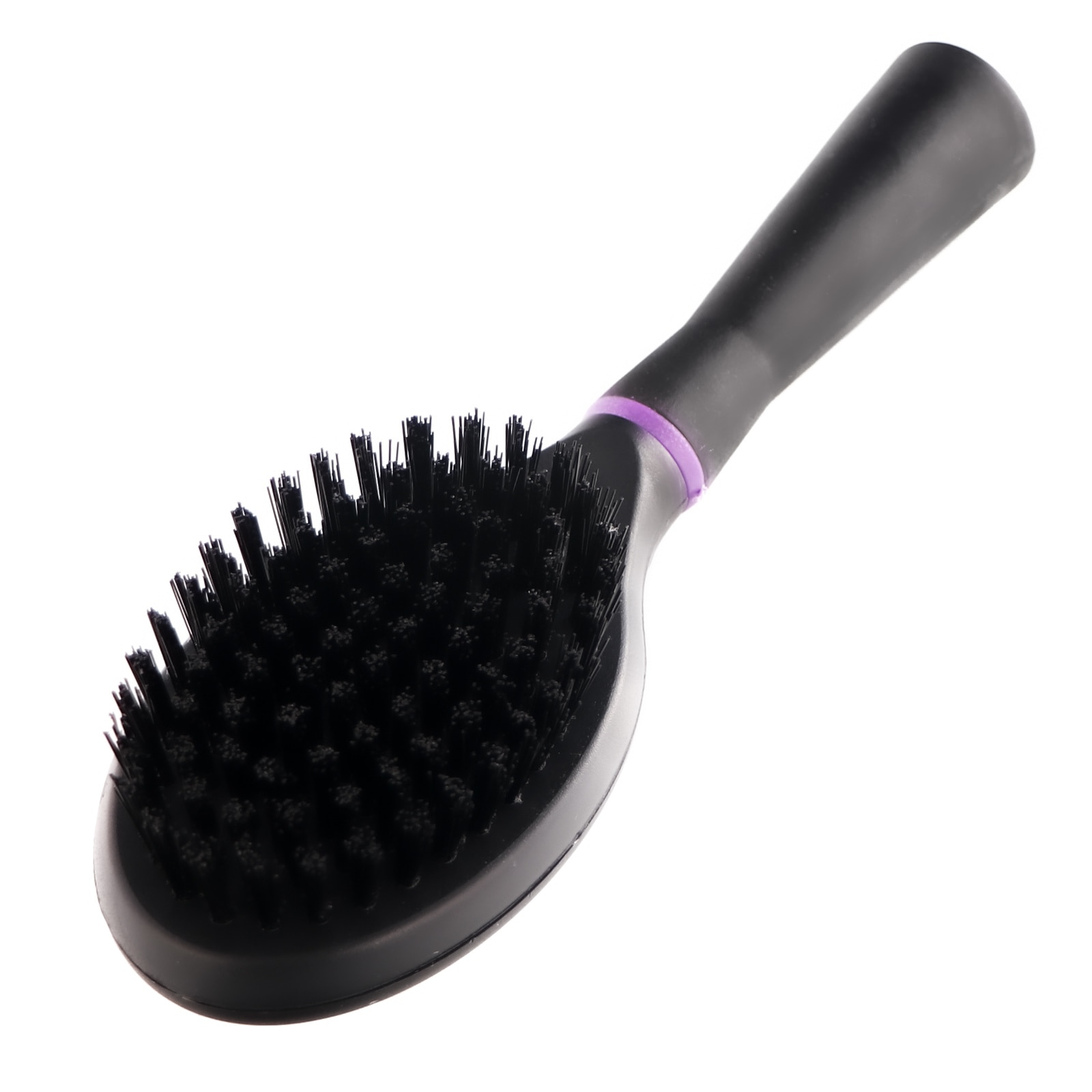Mini perie pisici, HappyPet, Plastic/Nylon, 19 cm, Negru/Mov - eMAG.ro