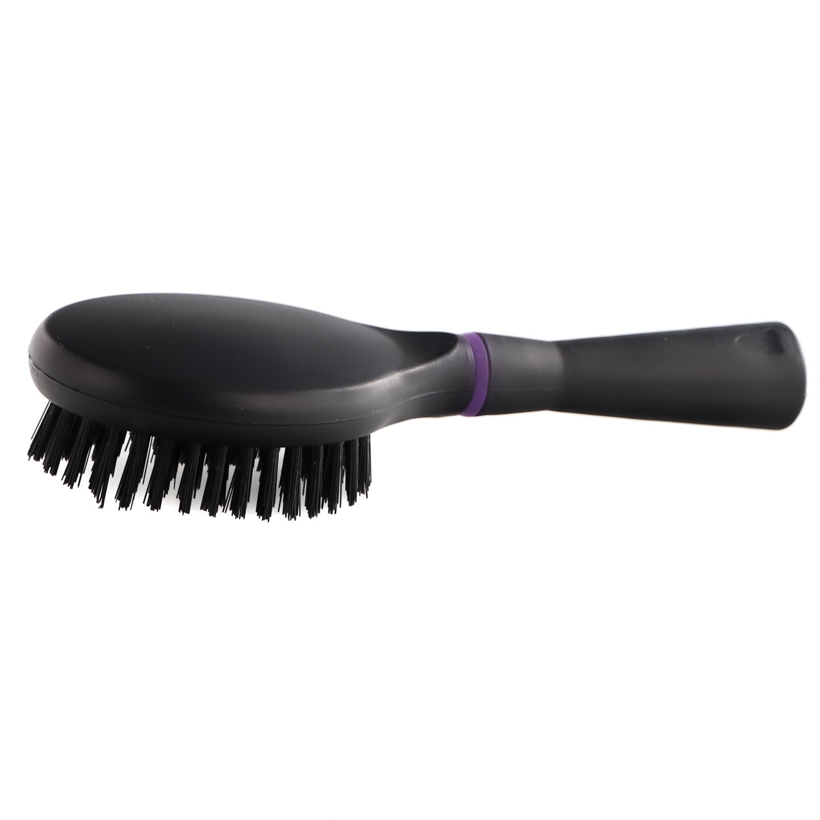 Mini perie pisici, HappyPet, Plastic/Nylon, 19 cm, Negru/Mov - eMAG.ro
