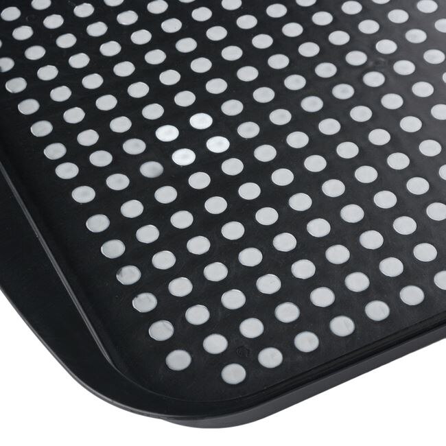 Tava de servire antiderapanta, alb-negru, design buline, 44x32x3cm ...