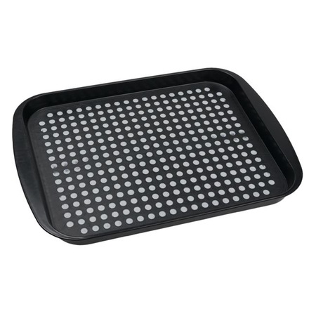 Tava de servire antiderapanta, alb-negru, design buline, 44x32x3cm ...