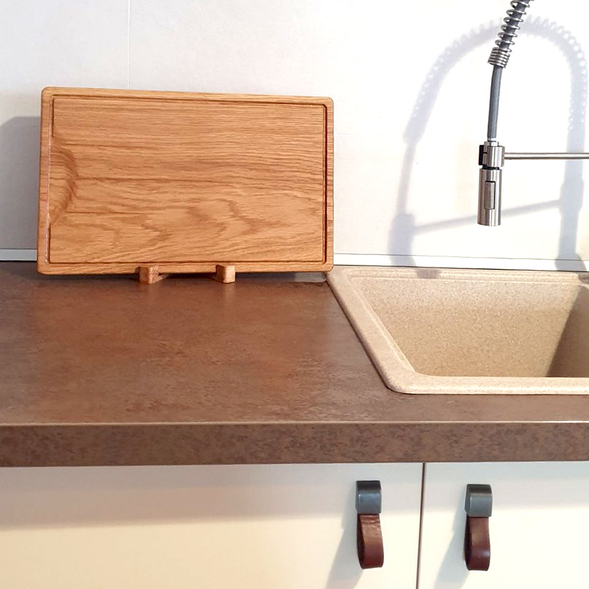 Tocator bucatarie premium din lemn masiv de stejar Romanesc 39x24x2.5cm ...