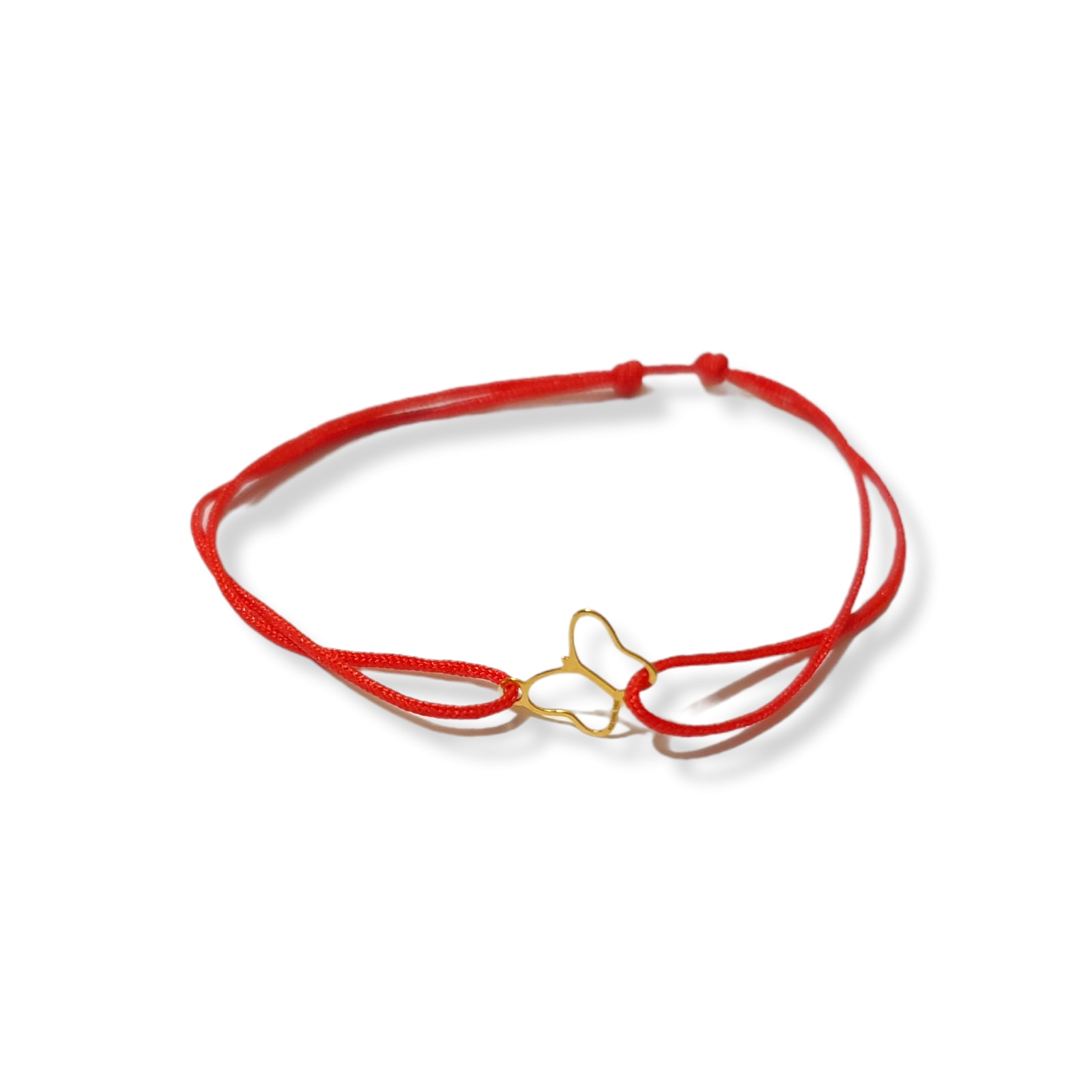 Bratara pe snur reglabil cu pandant din aur 14k/fluturas - eMAG.ro