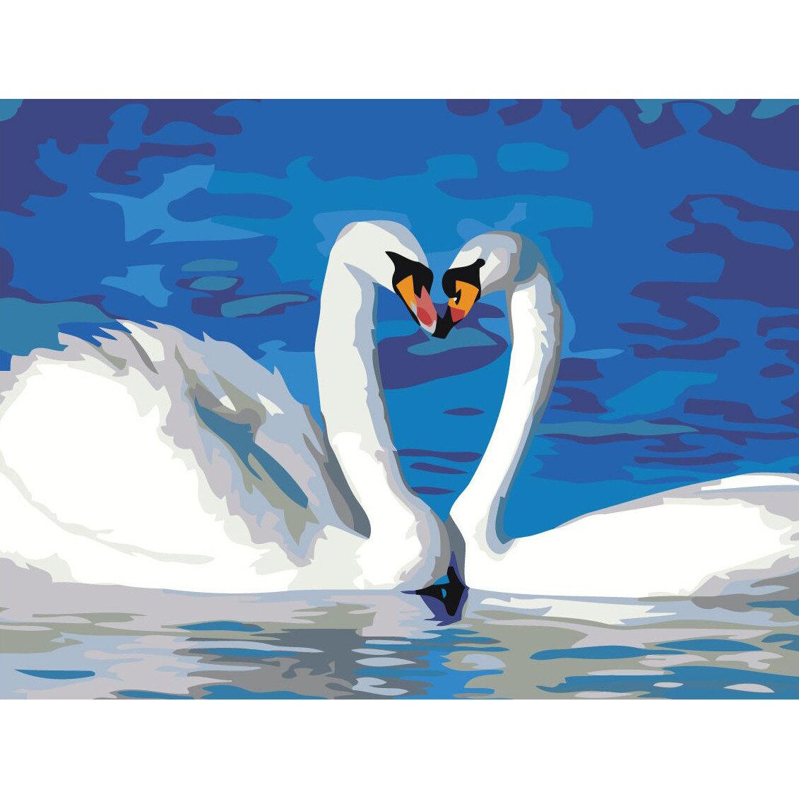 Lebede 3264 festmény számokkal, pamutvászon fa kereten, 40x50 cm ...