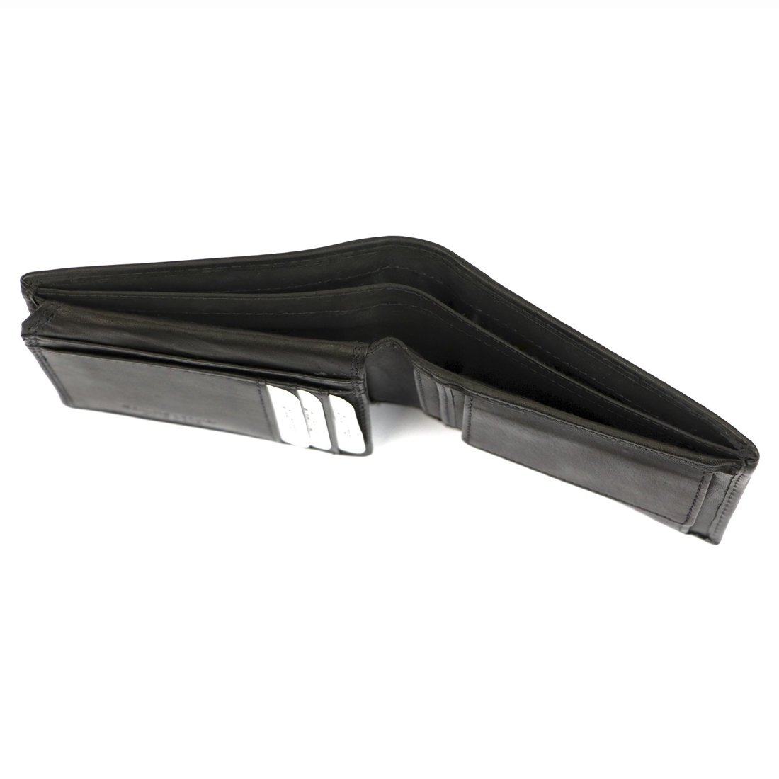 Portofel barbati, Lotto, Piele naturala, 12x9.5x2.5 cm, Negru - eMAG.ro