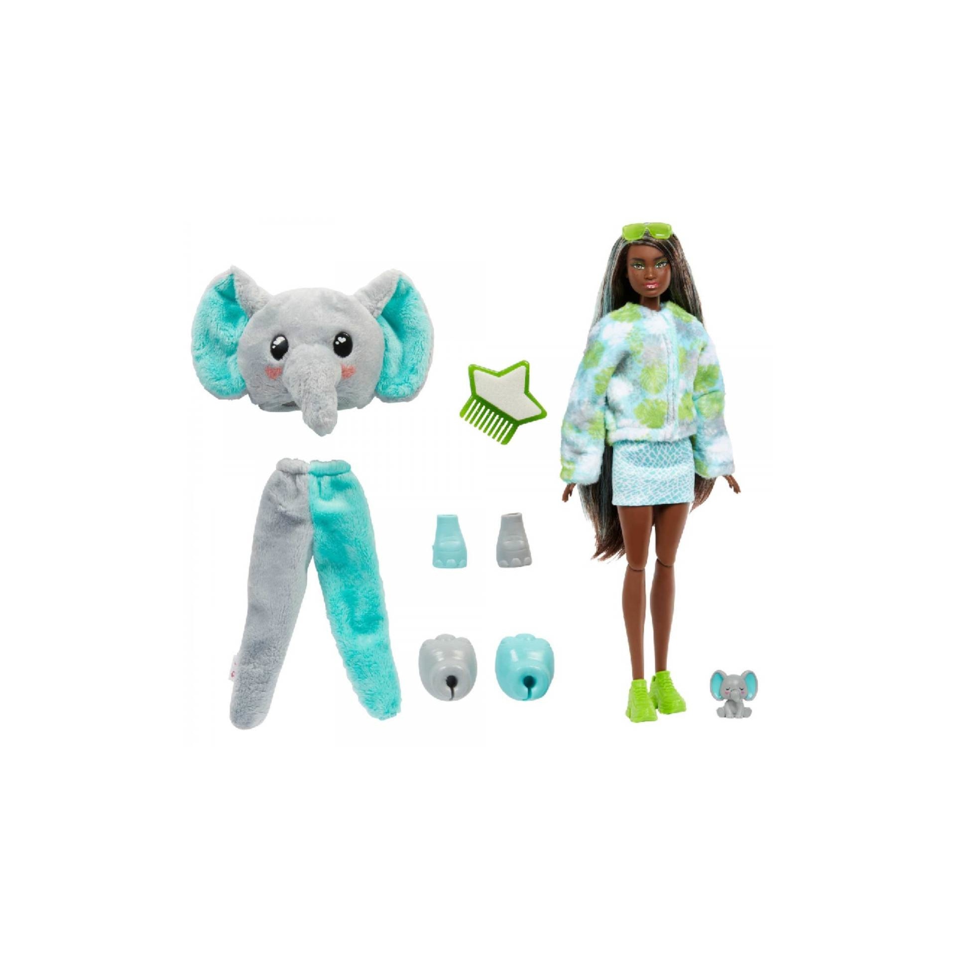 Papusa Barbie Cutie Reveal Jungle Elefant, 29cm - eMAG.ro