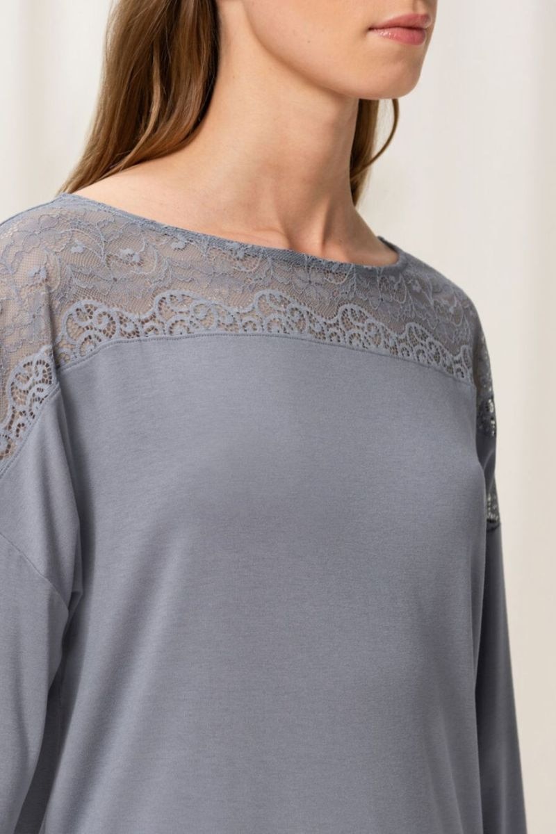 Pijama femei, Triumph Amourette PK LSL, Gri - eMAG.ro