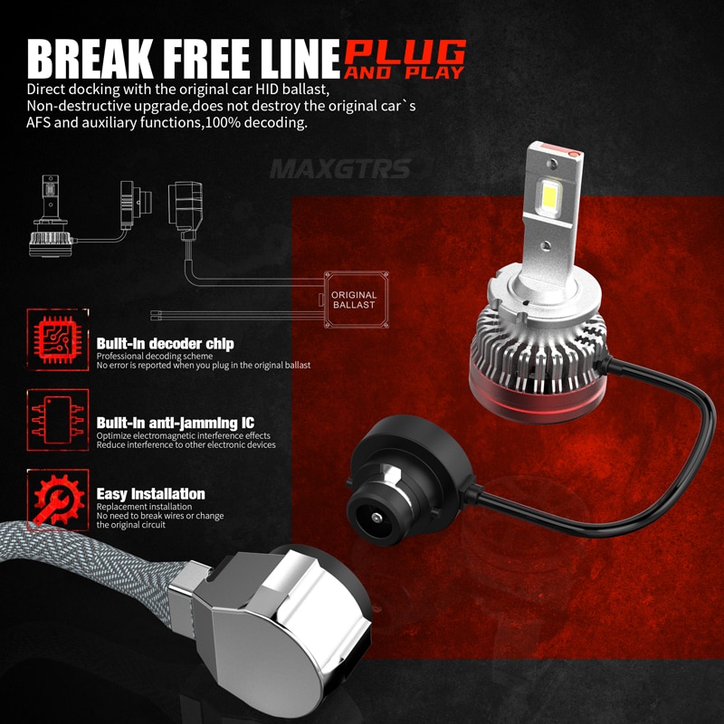 Set de 2 becuri pentru conversie led X20 D2S plug and play 70W - eMAG.ro