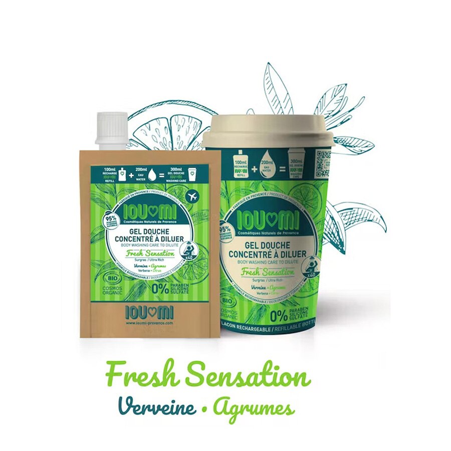 Starter Kit gel de dus bio Verbena/Citrice- Fresh Sensation,100 ml ...