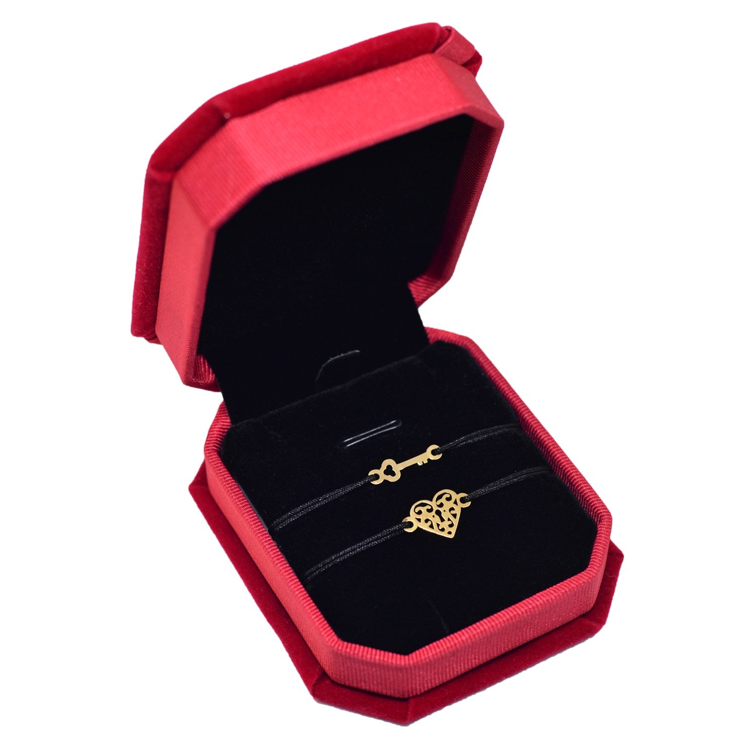 Set 2 bratari cuplu Cheita si Lacatel, aur 14K - eMAG.ro