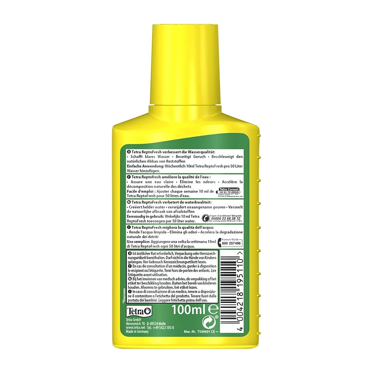 Tratament apa ReptoFresh, Tetra, Galben/Verde, 100 ml - eMAG.ro